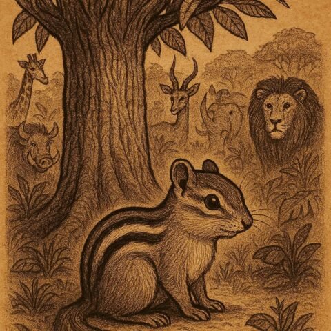 How the Chipmunk Got Its Stripes | FolktalesAfrica.com